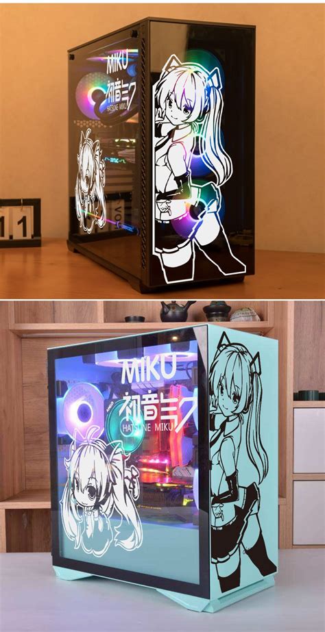 MIKU аниме ПК чехол стикер s мультфильм водонепроницаемый компьютер ...