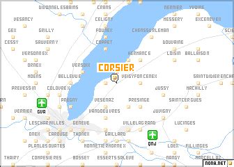 Corsier Switzerland Map