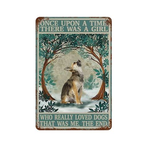 Metal Sign There Was A Girl Who Really Loved Gogs Chihuahua Funny Retro Vintage Aluminum Sign