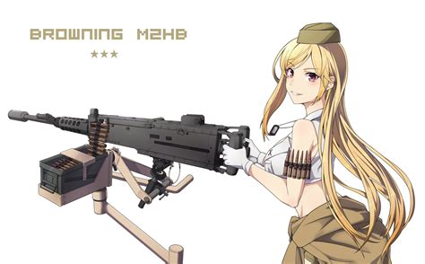 Kukurus M2hb Girls Frontline Girls Frontline Highres 50 Bmg