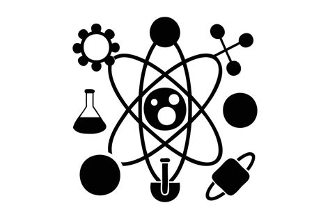 An Image Of An Atom And Other Science Symbols 50549071 Vector Art At Vecteezy