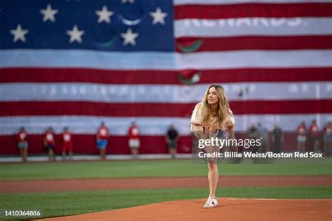 Actress Sydney Sweeney Throws Out A Ceremonial First Pitch Before A