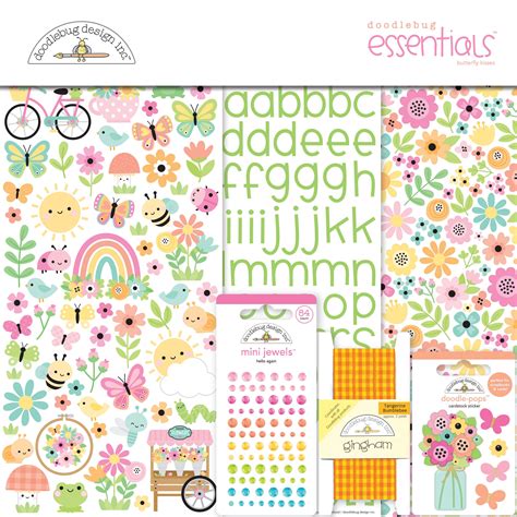 Doodlebug Essentials Page Kit 12x12 Butterfly Kisses 842715088245