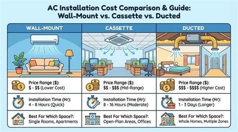 Aircond Installation Cost Wall Mount Cassette And Ducted