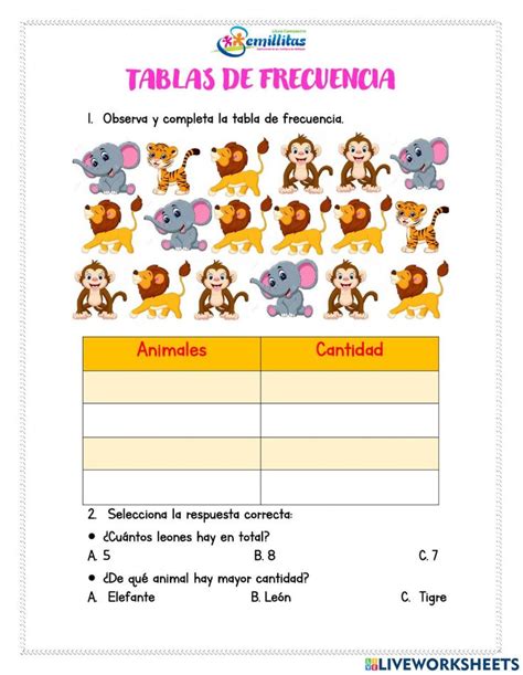 Tablas De Frecuencia Online Activity Education Map Map Screenshot