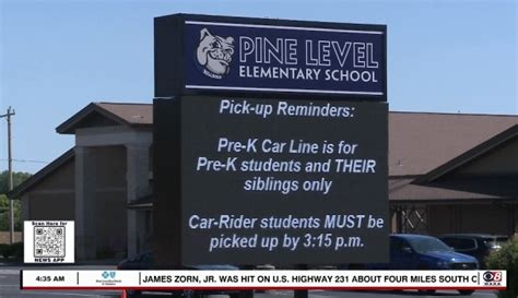 Update Pine Level Elementary Students To Remain Indoors Due To