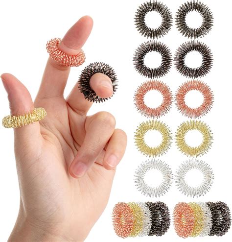 Mr Pen Spiky Sensory Rings 10 Pack Colorful Stress