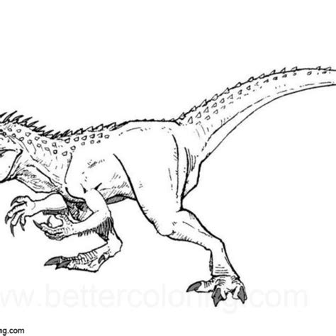 Jurassic World Indoraptor Coloring Page