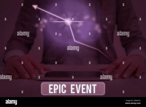 Conceptual Hand Writing Showing Epic Event Concept Meaning Pertaining
