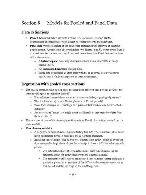Panel Vs Pooled Data Pdf Fixed Effects Model Multicollinearity