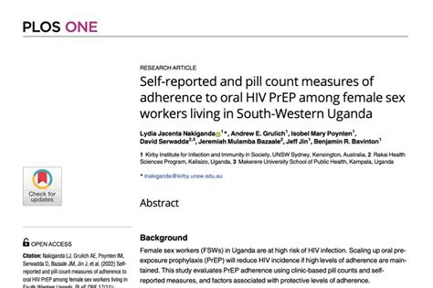 Self Reported And Pill Count Measures Of Adherence To Oral Hiv Prep