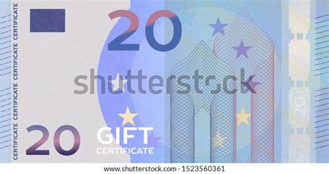 바우처 템플릿 지폐 20길로체 패턴 워터마크 스톡 벡터로열티 프리 1523560361