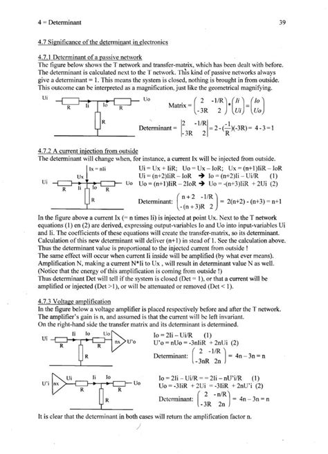 Math Determinant Electro Math