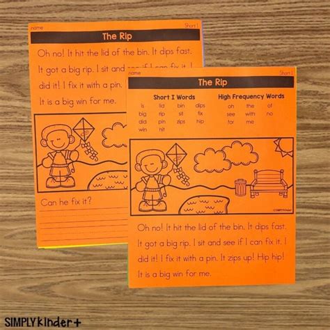 The Rip Cvc Short Vowel I Quick Reading Fluency And Comprehension