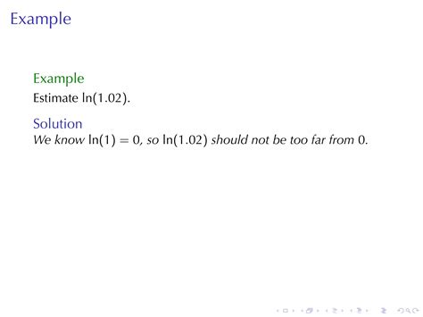 Lesson 15 Linear Approximation And Differentials Ppt