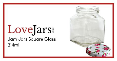 Jam Jars Square Glass 314ml X16 With Floral Rose Lids Square Jam