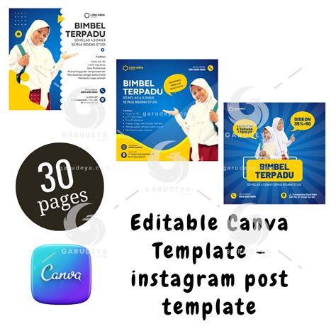 Editable Canva Template Instagram Post Education
