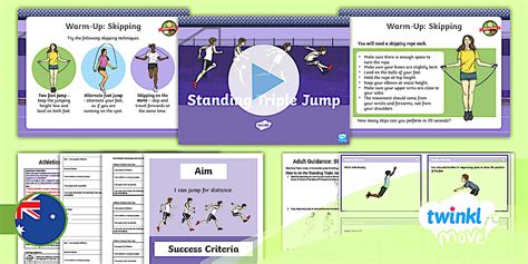 Year 4 Athletics Lesson 4 Standing Triple Jump Twinkl