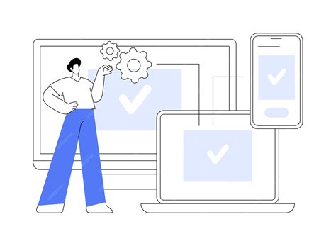 Premium Vector Crossplatform Software Abstract Concept Vector Illustration