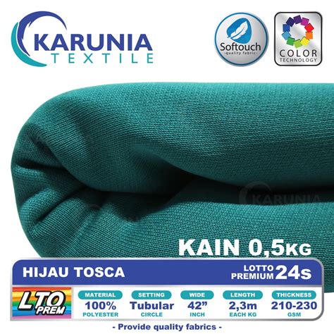 Jual Kain Lotto Premium 24s Kiloan Hijau Tosca Karunia Textile Shopee Indonesia