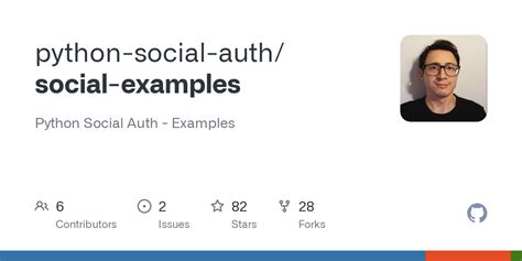 Issues · Python Social Authsocial Examples · Github