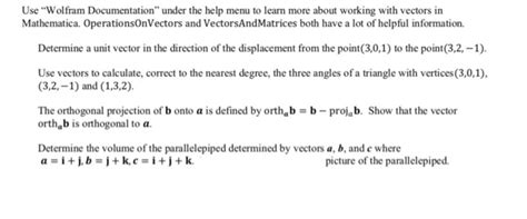 Solved Use Wolfram Documentation Under The Help Menu To