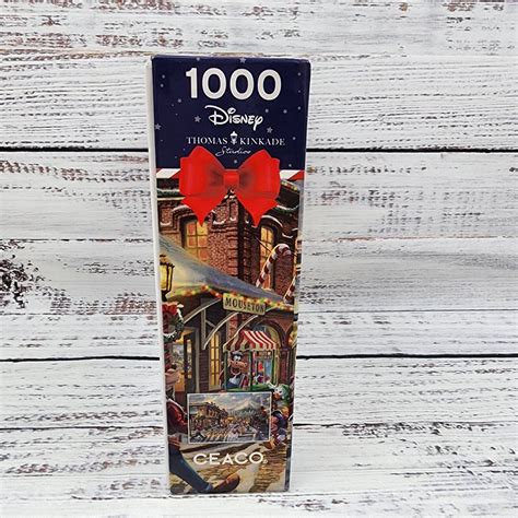 Thomas Kinkade Disney Puzzle Mickey And Minnie Candy Cane Express Train