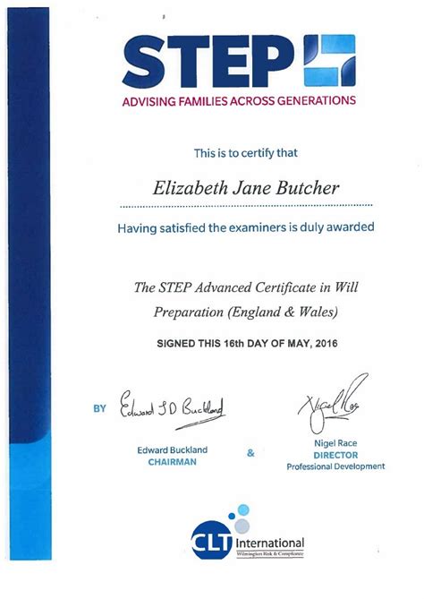 Step Certificate