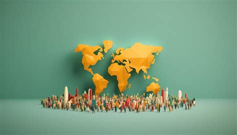 Premium Ai Image Minimal 3d World Population Day Poster Design