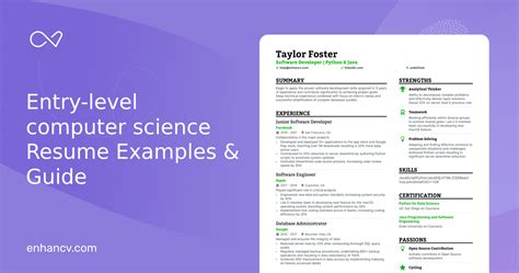 5 Entry Level Computer Science Resume Examples And Guide For 2024