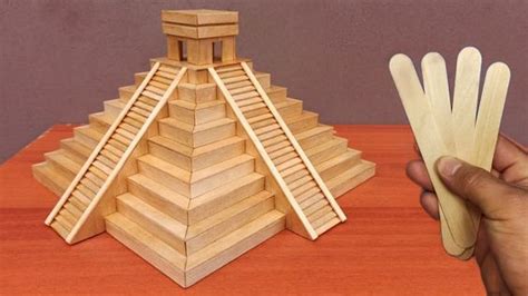 Como Hacer El Templo Maya Con Palitos De Helado Chichén Itzá