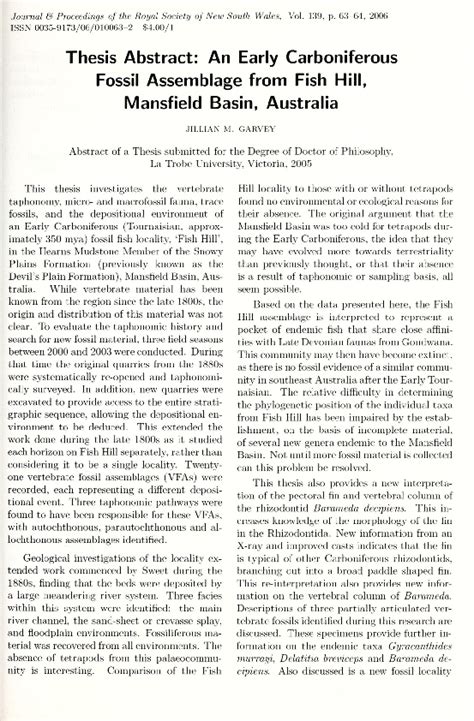 Pdf An Early Carboniferous Fossil Assemblage From Fish Hill