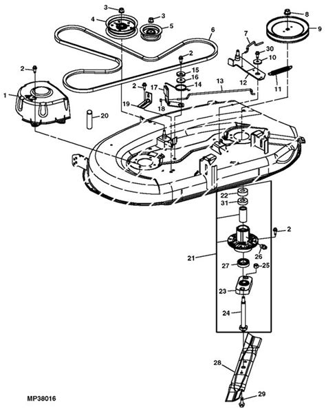 John Deere La115 Mower Deck Diagram
