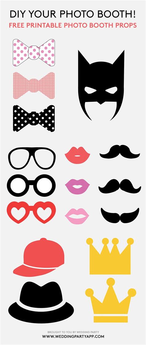 Free Printable Photobooth Props Print The Free Download Onto White