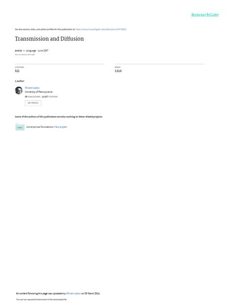 Transmission And Diffusion Pdf Syllable Linguistics