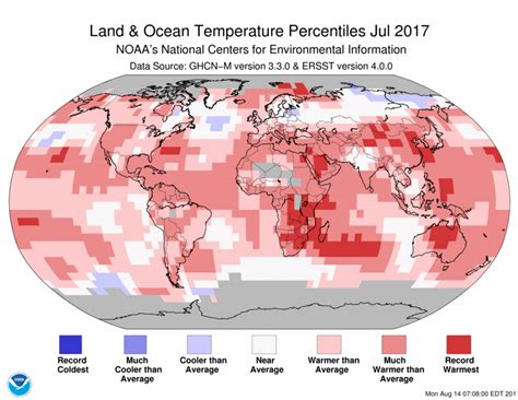 Assessing The Global Climate In July 2017 News National Centers For Environmental