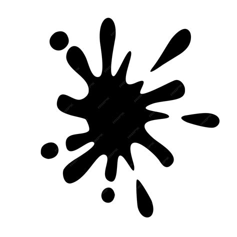 흰색 배경에 검정 얼룩 프리미엄 벡터