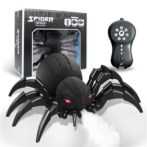 Realistic Rc Spider Robot With Led Lights And Mist Spray Zop Realistic Rc Spider Robot With Led Lights And Mist Spray Zop