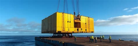 Massive Shipping Containers Being Lifted Onto Cargo Ships Premium Ai Generated Image