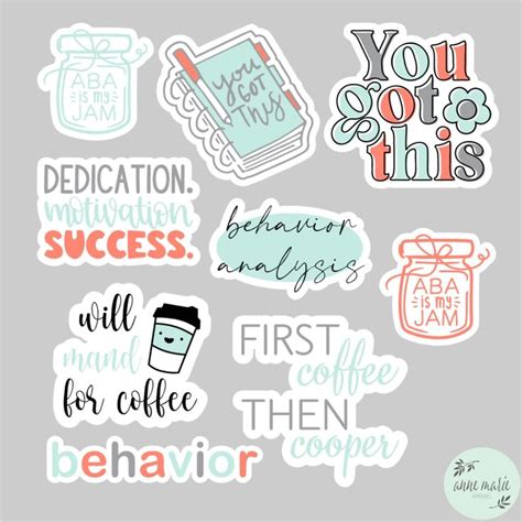 Behavior Analysis Sticker Pack Laptop And Water Bottle Sticker Decal Etsy Behavior Analysis