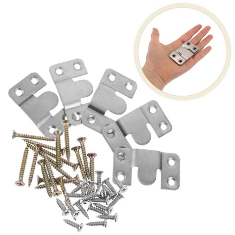 Ounona 4 Pairs Stainless Steel Interlock Hanging Buckle Flush Concealed