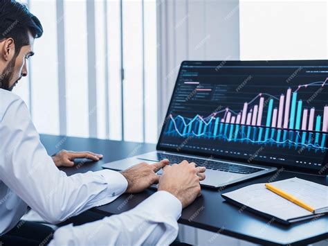 Premium Ai Image Financial Report Graph Data Analyse Datum Dashboard On Laptop Business
