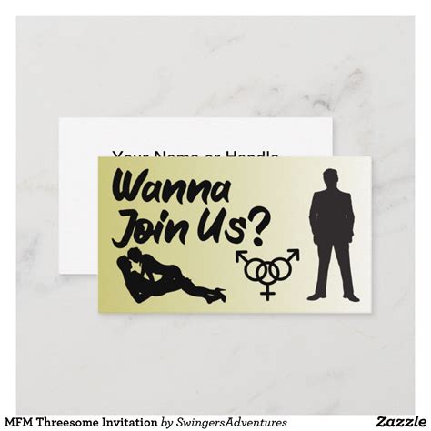 Customizable Swinger Mfm Threesome Invitation Wanna Join Us Box Of