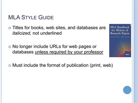 Mla Style 7th Edition Ppt