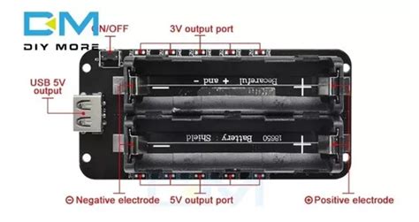 módulo para bateria 18650 5v 3a 3v 1a arduino esp32 esp8266 à venda em