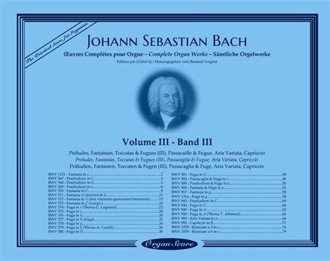 Js Bach Complete Organ Works Without Page Turns Vol Iii Organscore