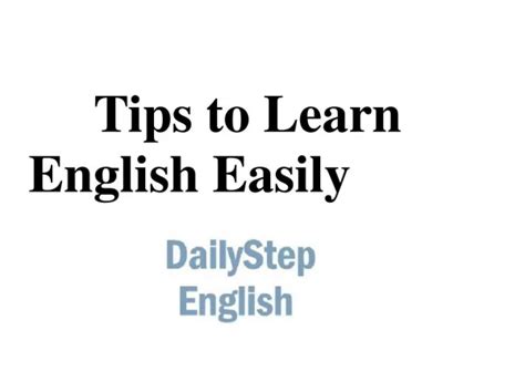 Ppt Tips To Learn English Easily Powerpoint Presentation Free