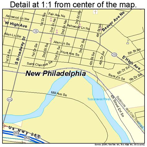 New Philadelphia Ohio Street Map 3955216