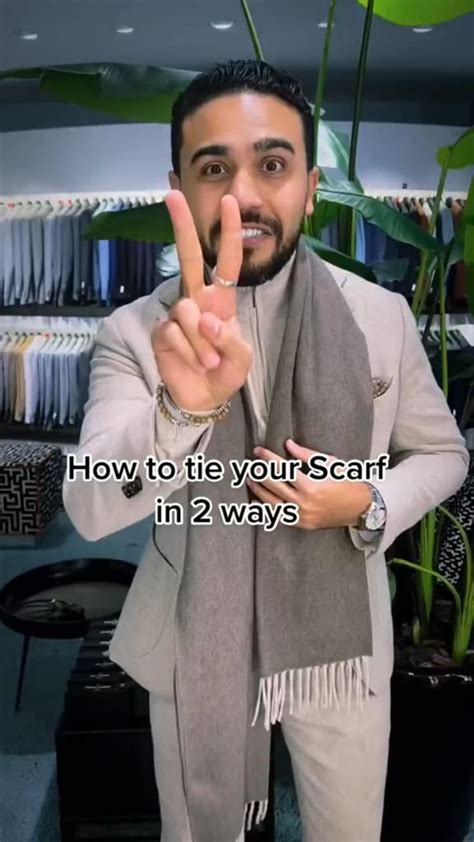 How To Tie Your Scarf In 2 Ways Suits With Scarf How To Tie A