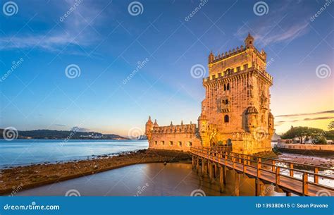 Belem Tower On The Tagus River In Lisbon Stock Image Image Of Coastal